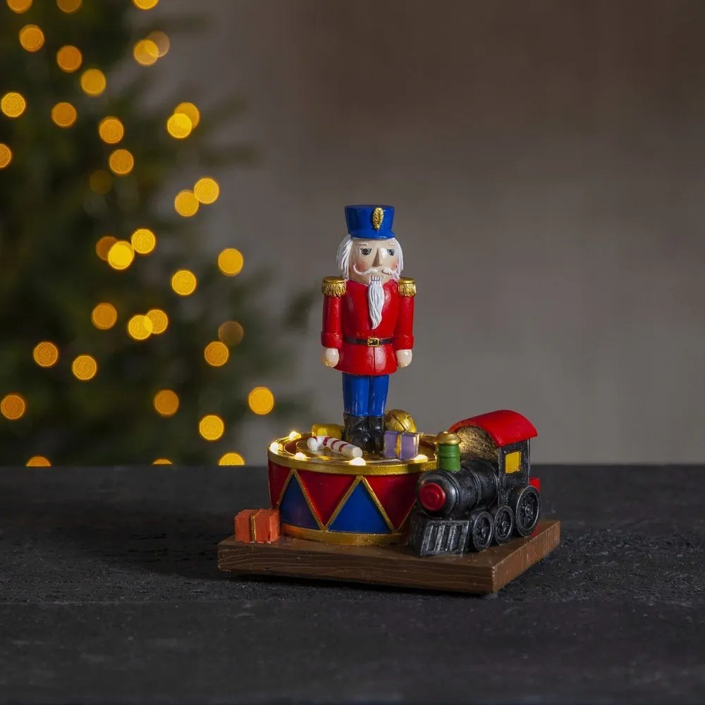 Vánoční světelná LED dekorace Star Trading Nutcracker, výška 16 cm
