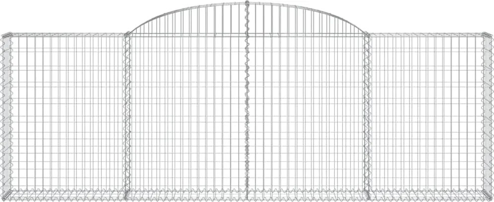 Klenuté gabionové koše 13ks 300x30x100/120cm pozinkované železo 3146532