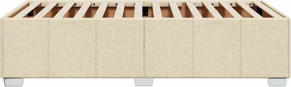 Rám postele bez matrace krémová 100 x 200 cm textil 3284816