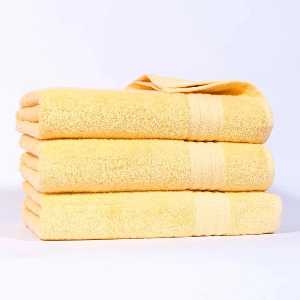LINDART SET ručník JESSICA 50x100cm žlutá 450g 4ks + 1ks zdarma