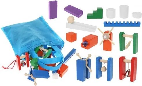 Dřevěné domino barevné 360 ks Kruzzel 22914