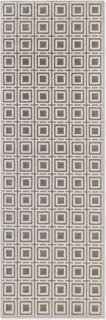ELLE Decoration, Běhoun Perles 106190 Cream Grey z kolekce Elle, 80x240, šedá, ložnice