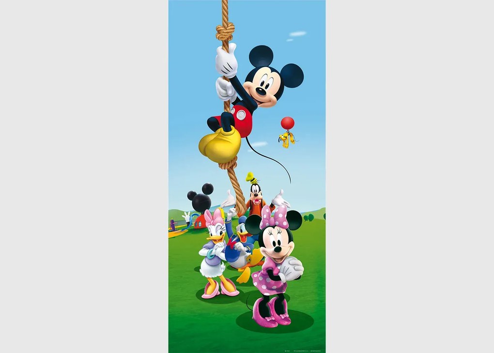 Dětská vliesová fototapeta na zed' Mickey Mouse na Laně, Disney | 90 x 202 cm | DFTDNV 5458