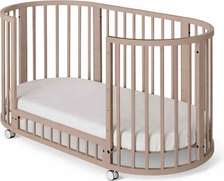 Dětská rostoucí postýlka 3v1 oválná + matrace New Baby kašmírová