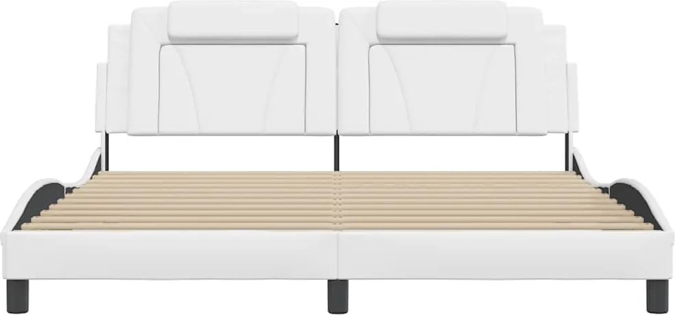 Rám postele Viana bez matrace bílý 180x200 cm umělá kůže 3208111