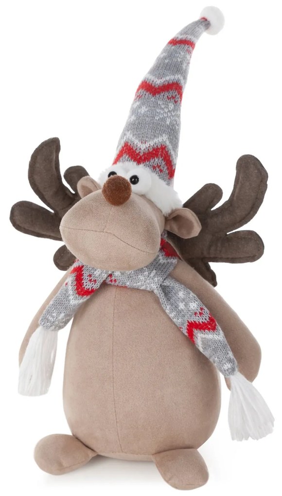 VÁNOČNÍ DEKORAČNÍ FIGURKA REINDEER 44 CM VÍCEBAREVNÁ