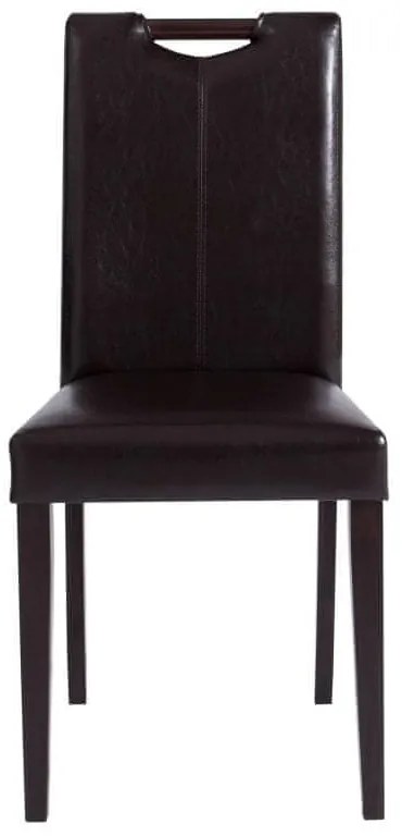 Danish style Jídelní židle Curt (SET 2 ks), tmavě hnědá / tmavé dřevo