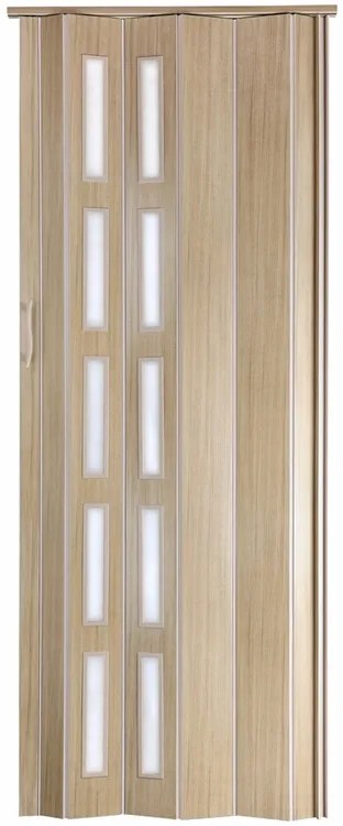 STANDOM - STANDOM Shrnovací dveře prosklené ST5 Jasan, 65,5 cm