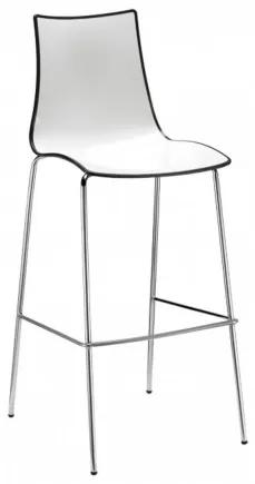 Scab Barová židle ZEBRA BICOLORE bar stool Barva kostry chromová kostra Barva plastu Scab Bílá / holubičí šeď 2561, 2560