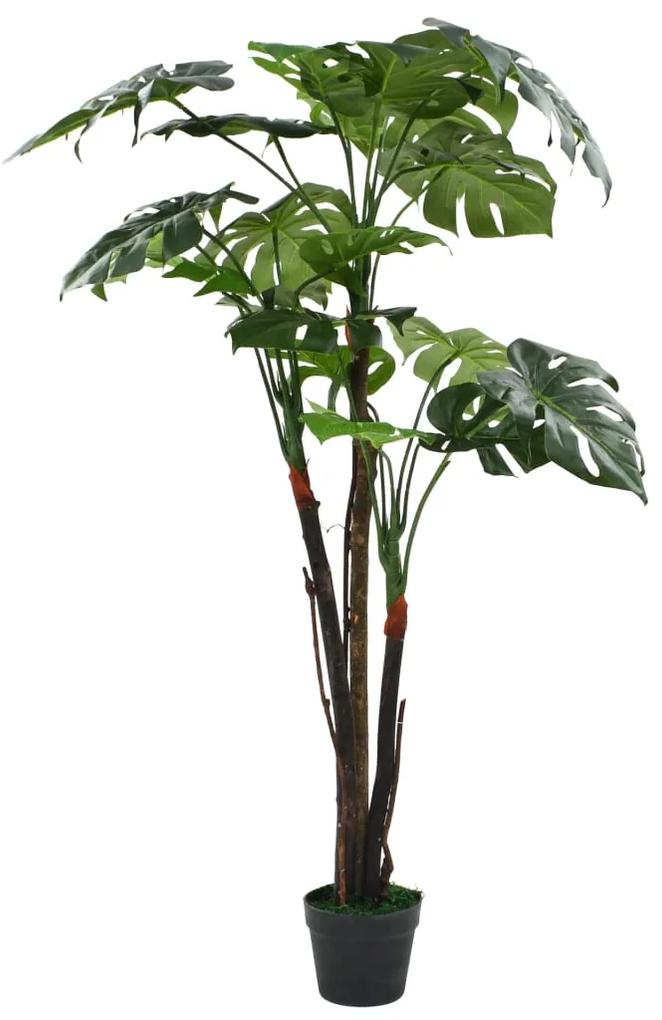 245944 vidaXL Umělá rostlina monstera s květináčem 130 cm zelená