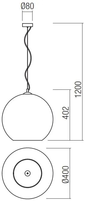 Redo Designové závěsné svítidlo Bowl Ø 40cm Barva: Měděná