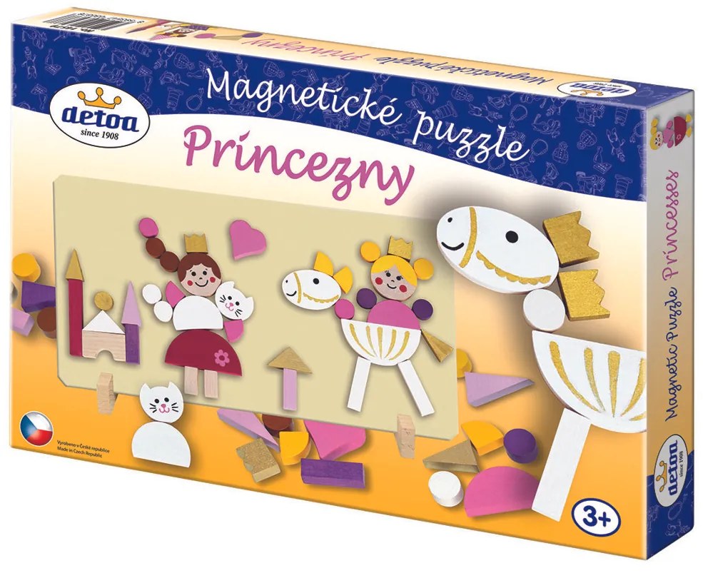 Didaktická hračka magnetické puzzle princezny