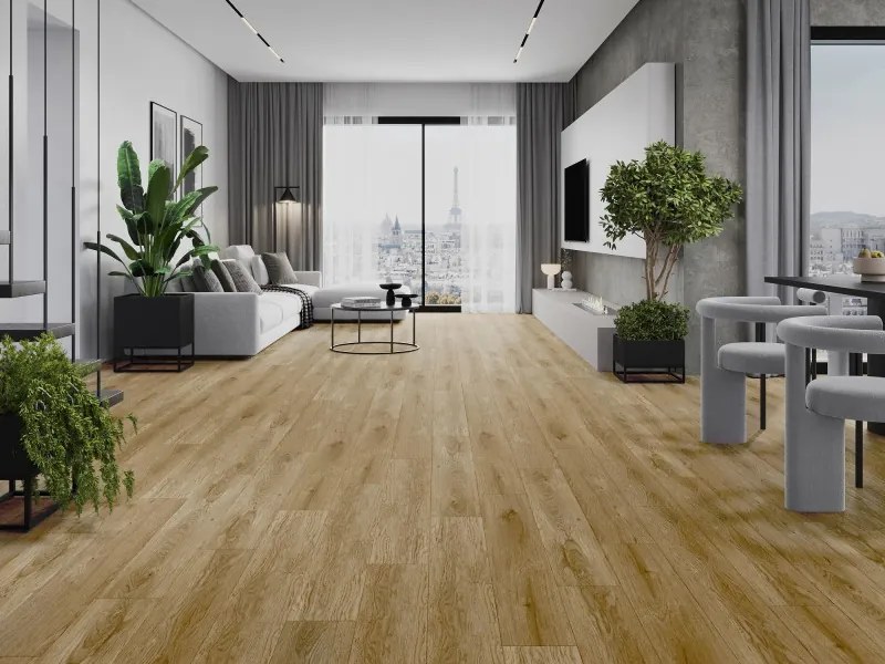 Mexen Manhattan vzorek vinylových panelů SPC 6,5 mm, podklad IXPE 1,5 mm, 4 V-Fuga, Dub - F1041-S