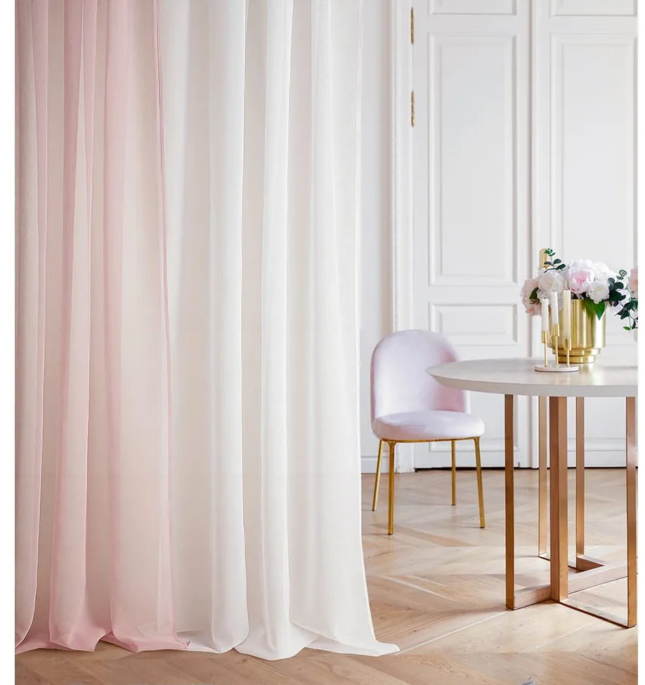 Room99 Záclona na kroužcích Novelia Barva: Růžová, Velikost: 140 x 250 cm