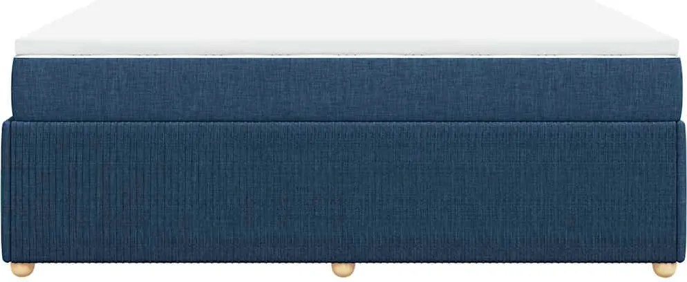 Box spring postel s matrací modrá 160x200 cm textil 3285587