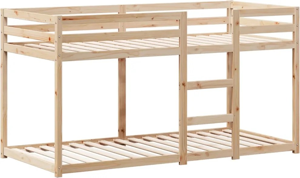Patrová postel se střechou 80 x 200 cm masivní borové dřevo 3282121
