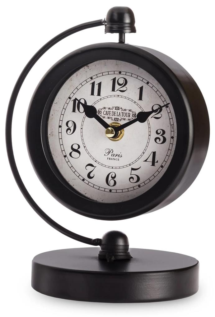 Stolní kovové hodiny černé 152784