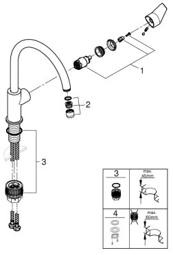 GROHE 31233001 - Dřezová baterie START lesklý chrom