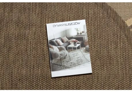 Dywany Luszczow Kusový koberec kulatý SISAL FLOORLUX 20195 káva, mais Rozměr koberce: 200 cm KRUH