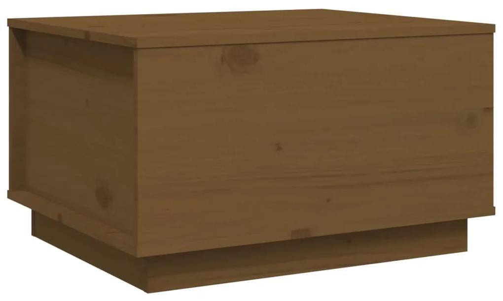Konferenční stolek medově hnědý 60x50x35 cm masivní borovice - Default Title