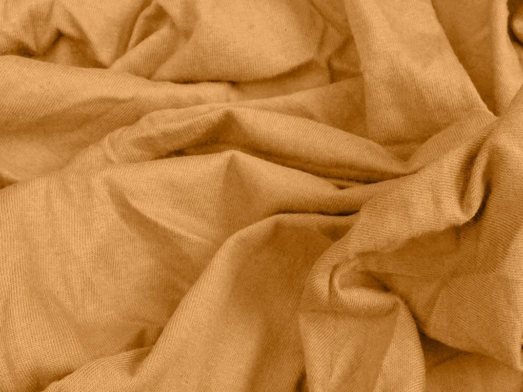 Jersey prostěradlo do dětské postýlky meruňková 60 x 120 cm