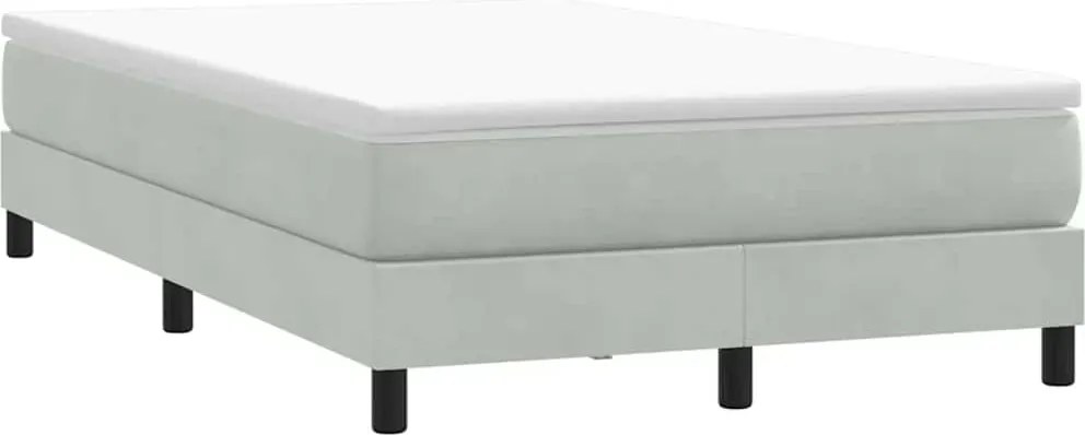 Postel Box Spring bez matrace světle šedá 120x220 cm samet 3315867