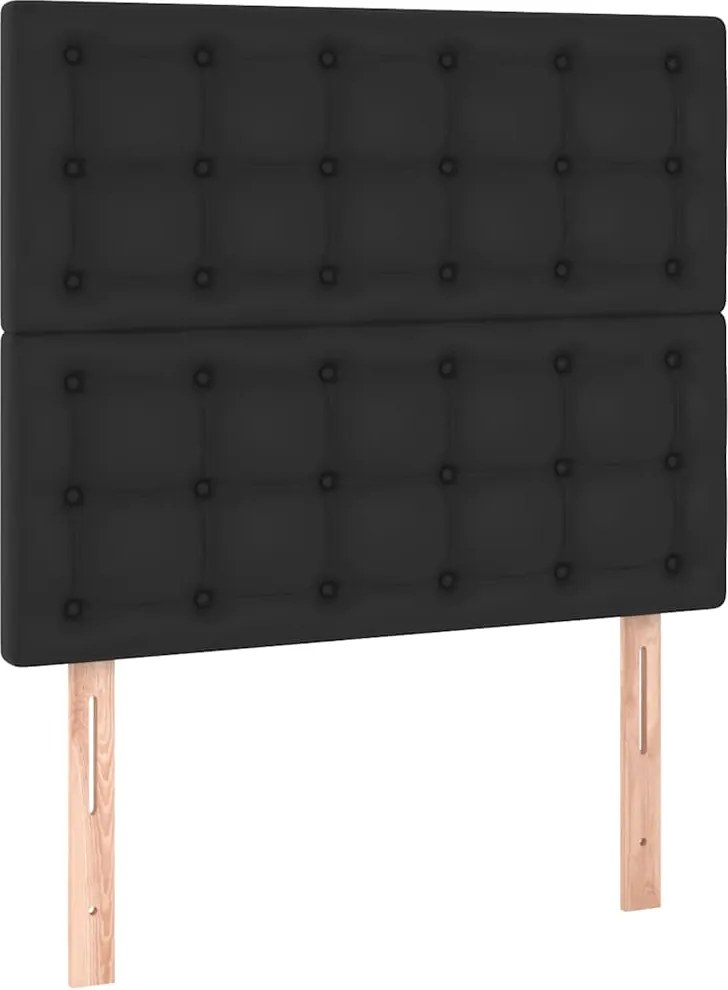 Box spring postel s matrací černá 80 x 200 cm umělá kůže 3128997