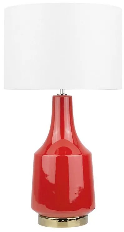 Červená stolní lampa TRIVERSA Beliani