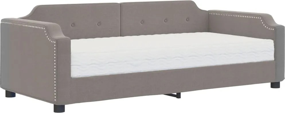 Válenda s matrací taupe 80 x 200 cm textil 3197614