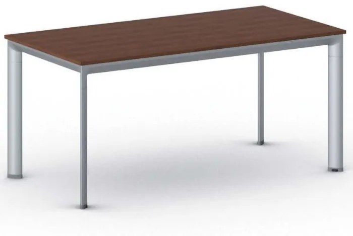 B2B Partner Kancelářský stůl PRIMO INVITATION, šedostříbrná podnož 1600 x 800 mm, třešeň