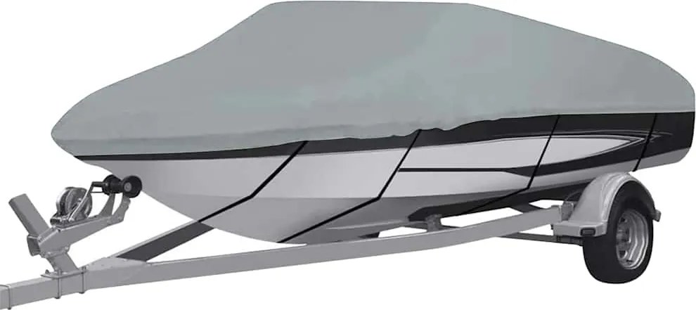 vidaXL Krycí plachta na člun šedá 660x235x40 cm
