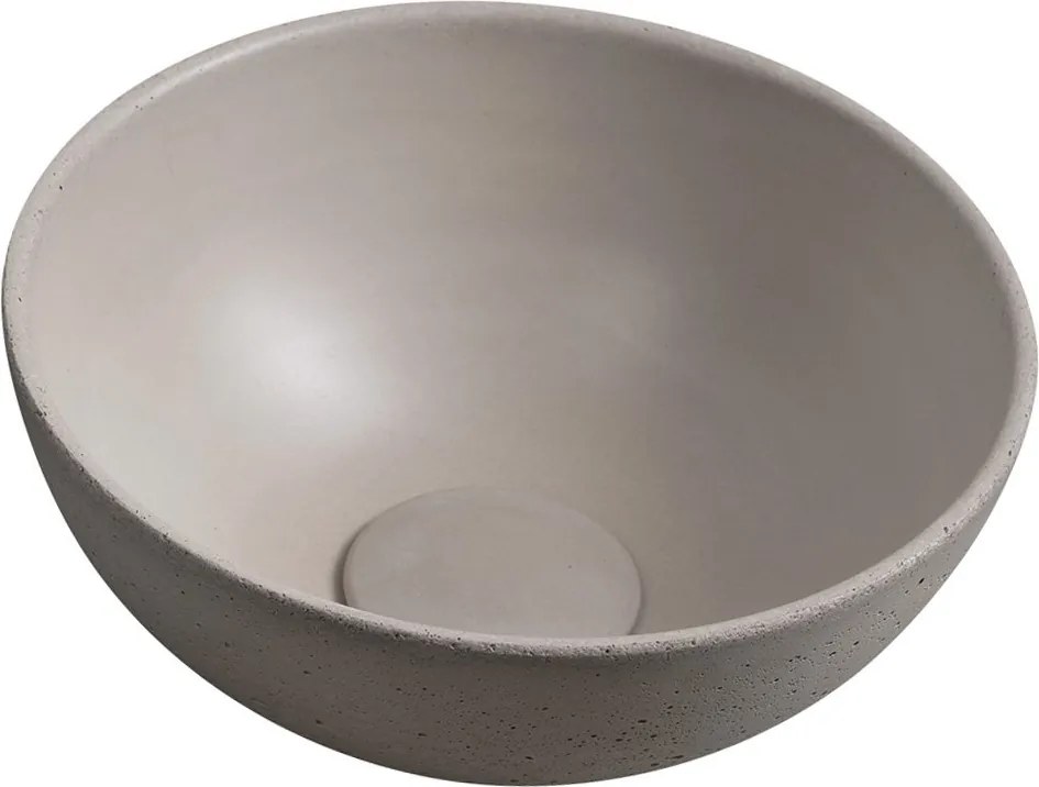 Sapho Sapho, MINOR betonové umyvadlo na desku, průměr 26cm, písková, MR26014