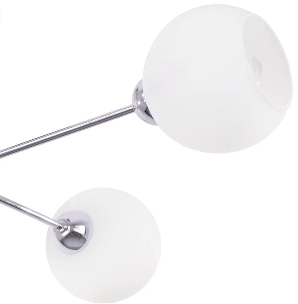 Stropní svítidlo Eliza, 4x bílé skleněné stínítko, CH