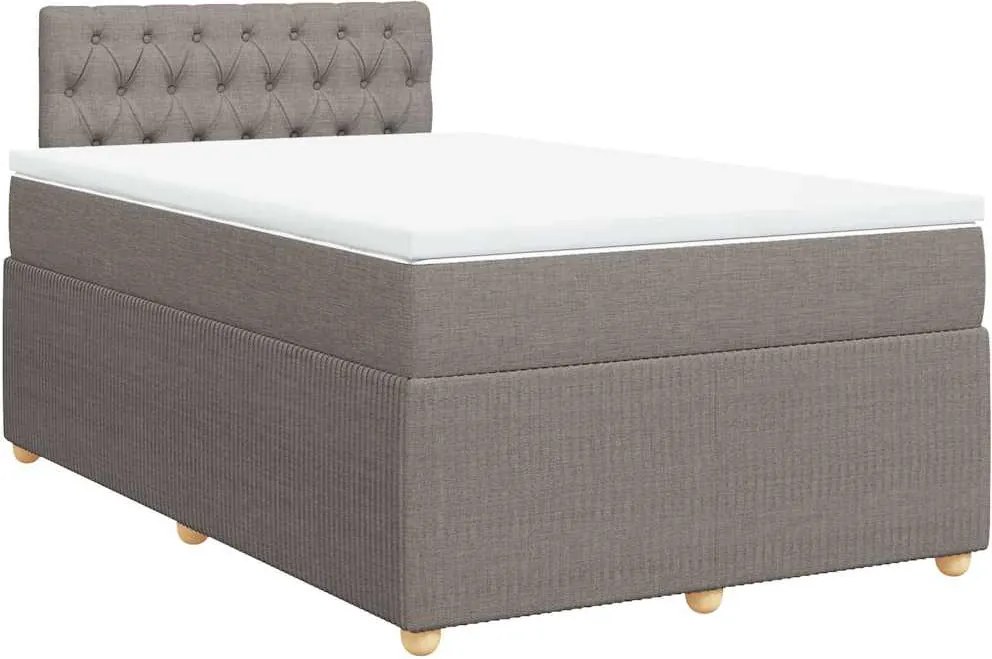 Box spring postel s matrací taupe 120x190 cm textil 3287406