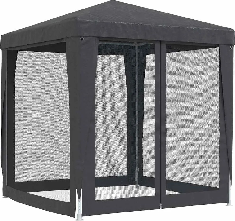 Party stan se 4 síťovanými bočnicemi antracitový 2 x 2 m HDPE 319219