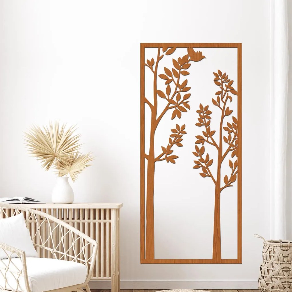 dřevo života Dřevěná dekorace strom LONG Zvolte rozměr (cm): 36x80, Zvolte barvu dekoru: Dub zlatý
