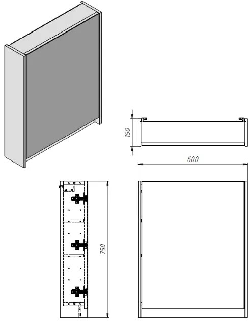 Lavedo Ester 60 zrcadlová skříňka do koupelny