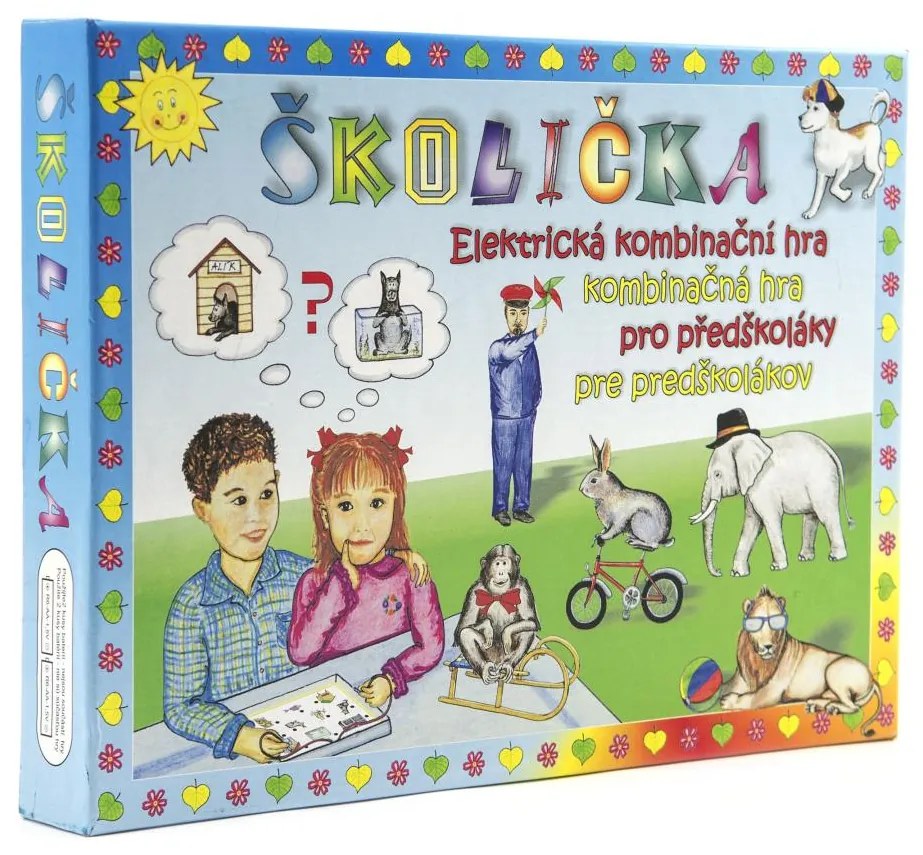 Voltik toys Školička společenská hra na baterie v krabici 22x16x3cm