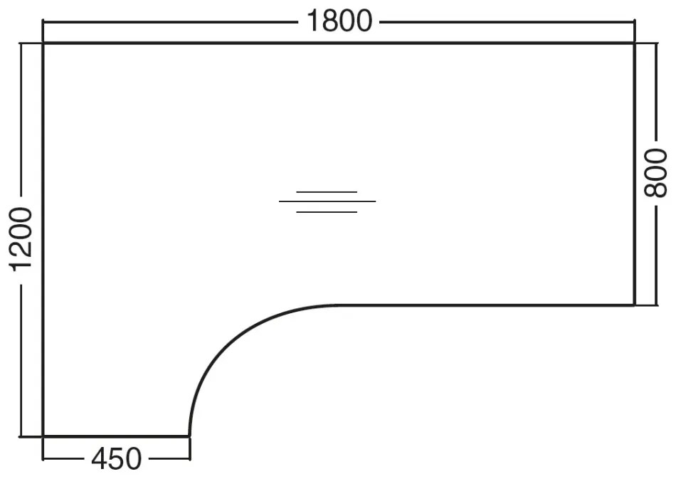 Ergonomický stůl ProOffice A 180 x 120 cm, levý, třešeň