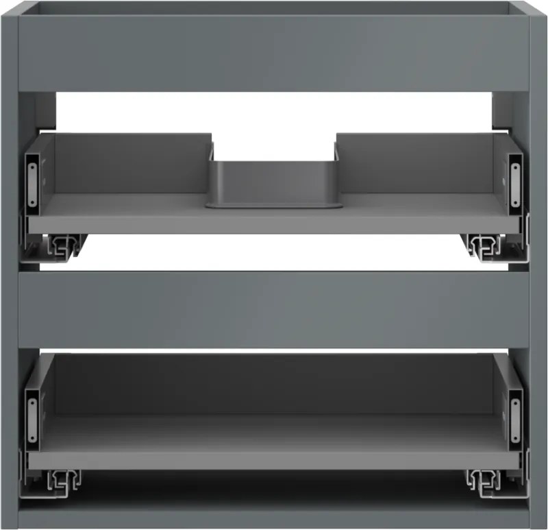 Mexen Box-A, závěsná skříňka 50 cm, 2 zásuvky, grafitová matná, 91AX0-0500-470-2-66