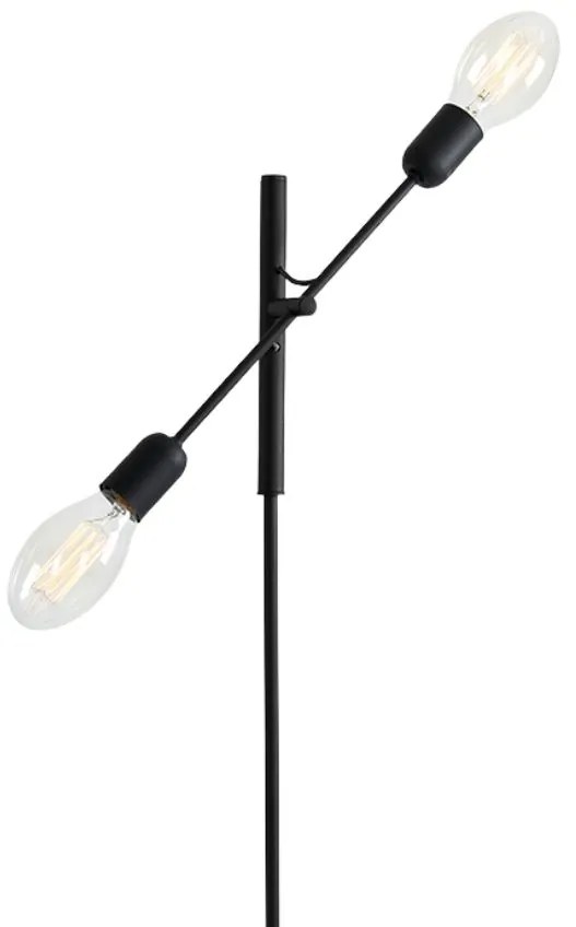 Nordic Design Černá kovová stojací lampa Dogi 2 160 cm