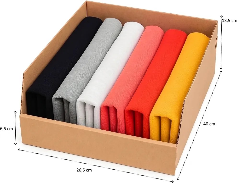 KARTON PAK Úložné boxy na oblečení, organizéry do skříně EKO KARTON 27x40x13 - zkosený