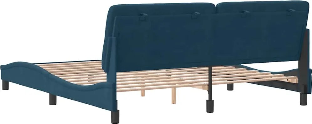 Rám postele bez matrace tmavě modrý 180x200 cm samet 3207939