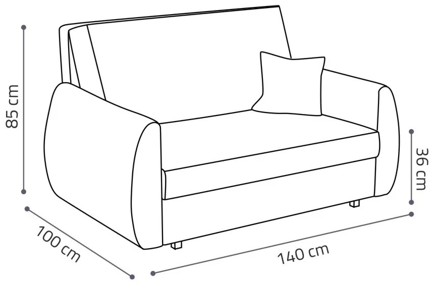 FN Rozkládací křeslo Vivian Art II tmavě šedá