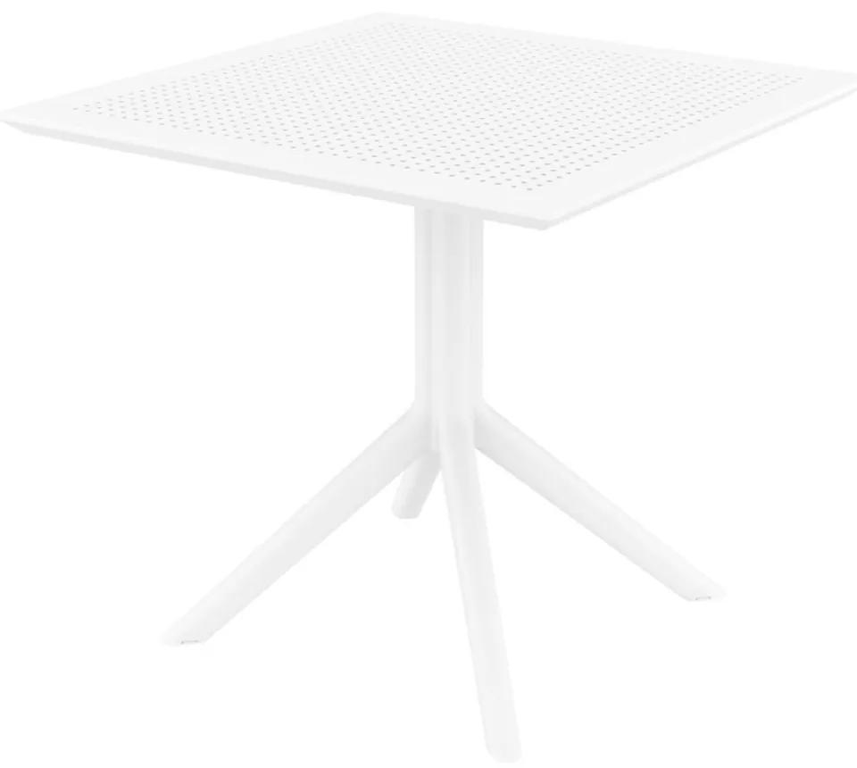 Plastový stůl na terasu SKY, 70x70, bílý