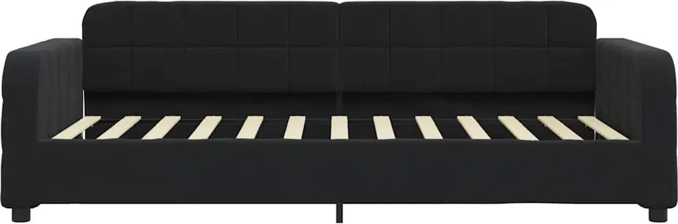 Válenda s matrací černá 80 x 200 cm samet 3196902