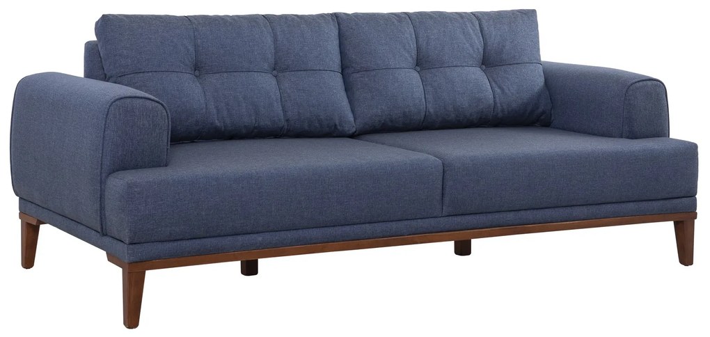 Hanah Home Třímístná pohovka BALERA s křeslem tmavě modrá 223 cm