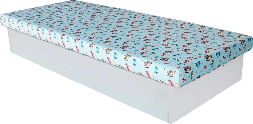 Jednolůžková postel (válenda) 80 cm Edna 2 (s pěnovou matrací). 1041502