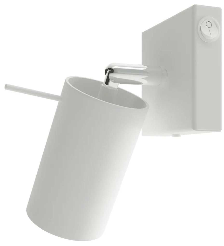 Sollux Lighting Nástěnné svítidlo RING bílé s vypínačem