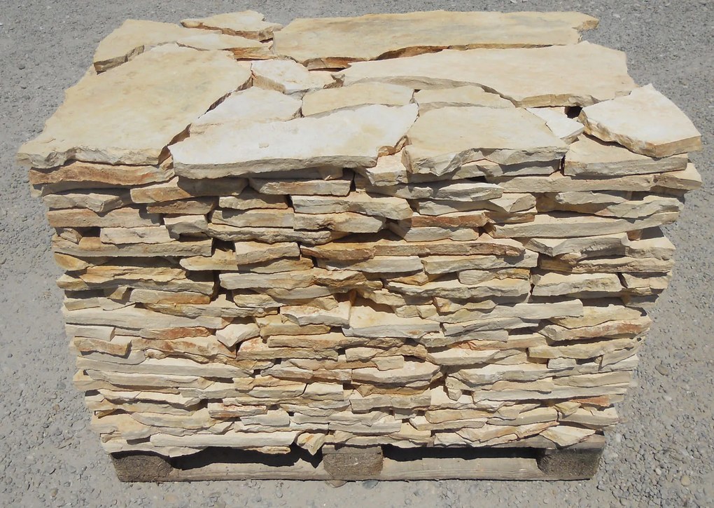 Přírodní kamenná dlažba Vipstone vápenec 3-4 cm cena za m2